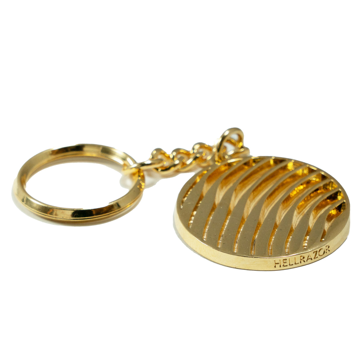【HELLRAZOR】LOGO KEY CHAIN with Pouch ALLOY with GOLD PLATED – briwn