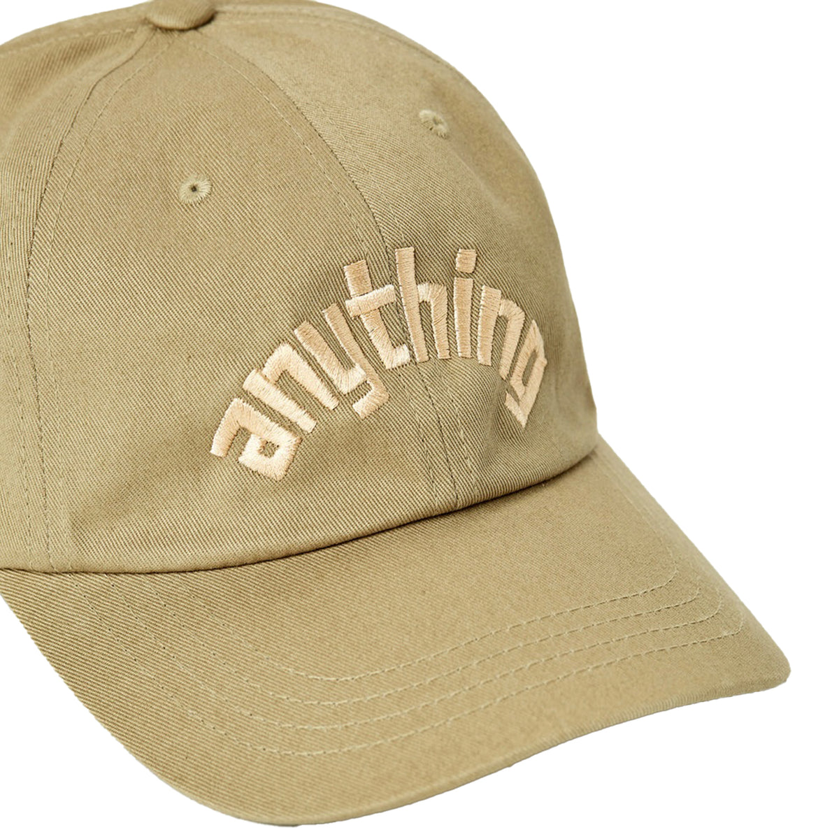 【aNYthing】Curved Logo Dad Hat Tan – briwn